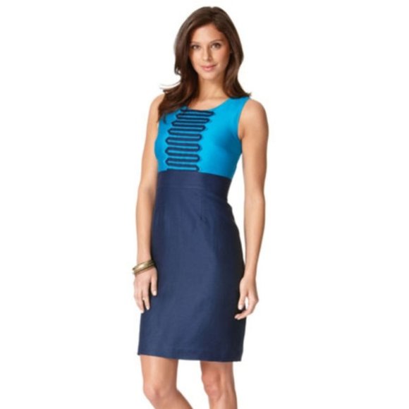 Merona | Dresses | Nwt Merona Sheath Linen Dress In Navy | Poshmark